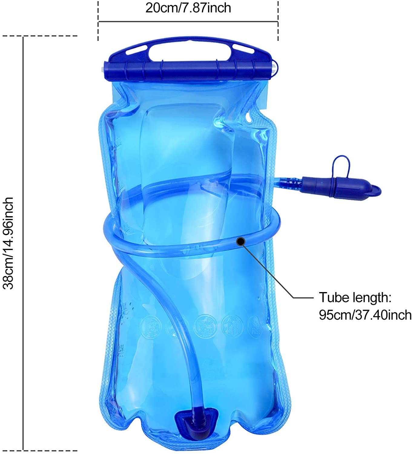 AFISHTOUR Hydration Bladder, 3L Water Bladder for Hydration Pack, 100oz Leakproof Hydration Pack Water Bladder, Hiking Hydration Bladder for Backpacks