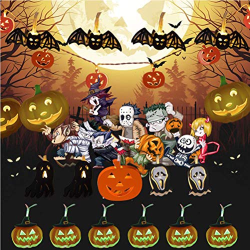 BTSEURY 2 Meter Halloween Bat Light Decorations Bat Shaped Led Light Halloween Decorations Led Lights Halloween Garden Lighting Halloween Lights Outdoor Hanging for Home Indoor Outdoor