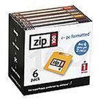 Iomega Zip 100 MB PC Formatted Disks (6 Pack)