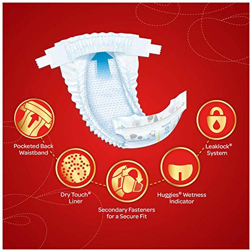 Huggies Little Snugglers Baby Diapers, Size 5, 92 Count, GIANT PACK (Packaging May Vary)