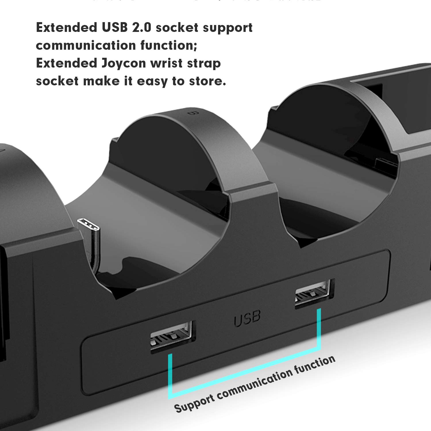 Charging Dock for Nintendo Switch, Charging Station for Nintendo Switch Joy Cons and Nintendo Switch Pro Controllers with LED Indicator - GreenWhite