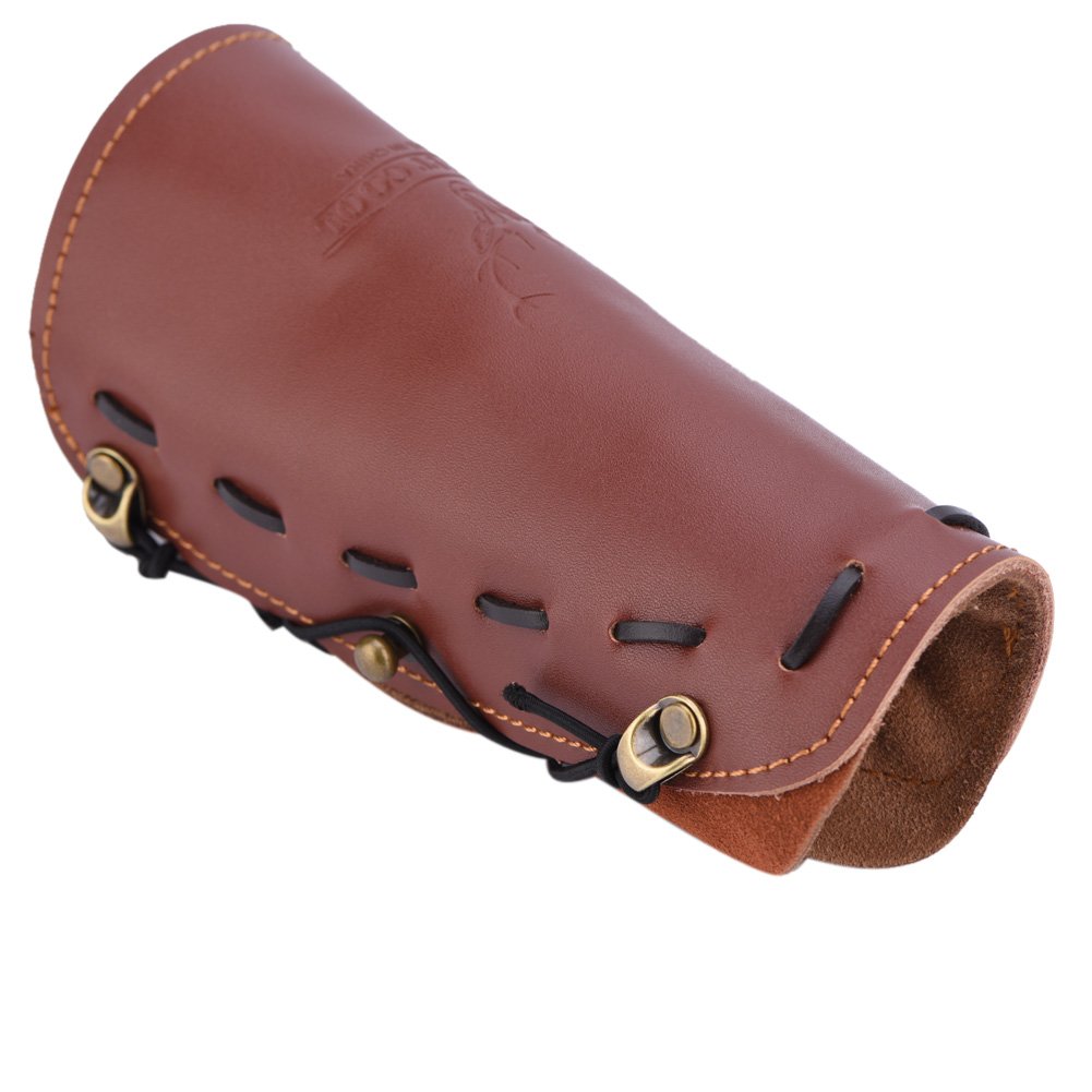 Archery Arm Guards, Adjustable Leather Arm Guard Bow Hand Shooting Glove Suede Archery Armband Forearm Guard Arm Guards Protection for Target Hunting Shooting Bow