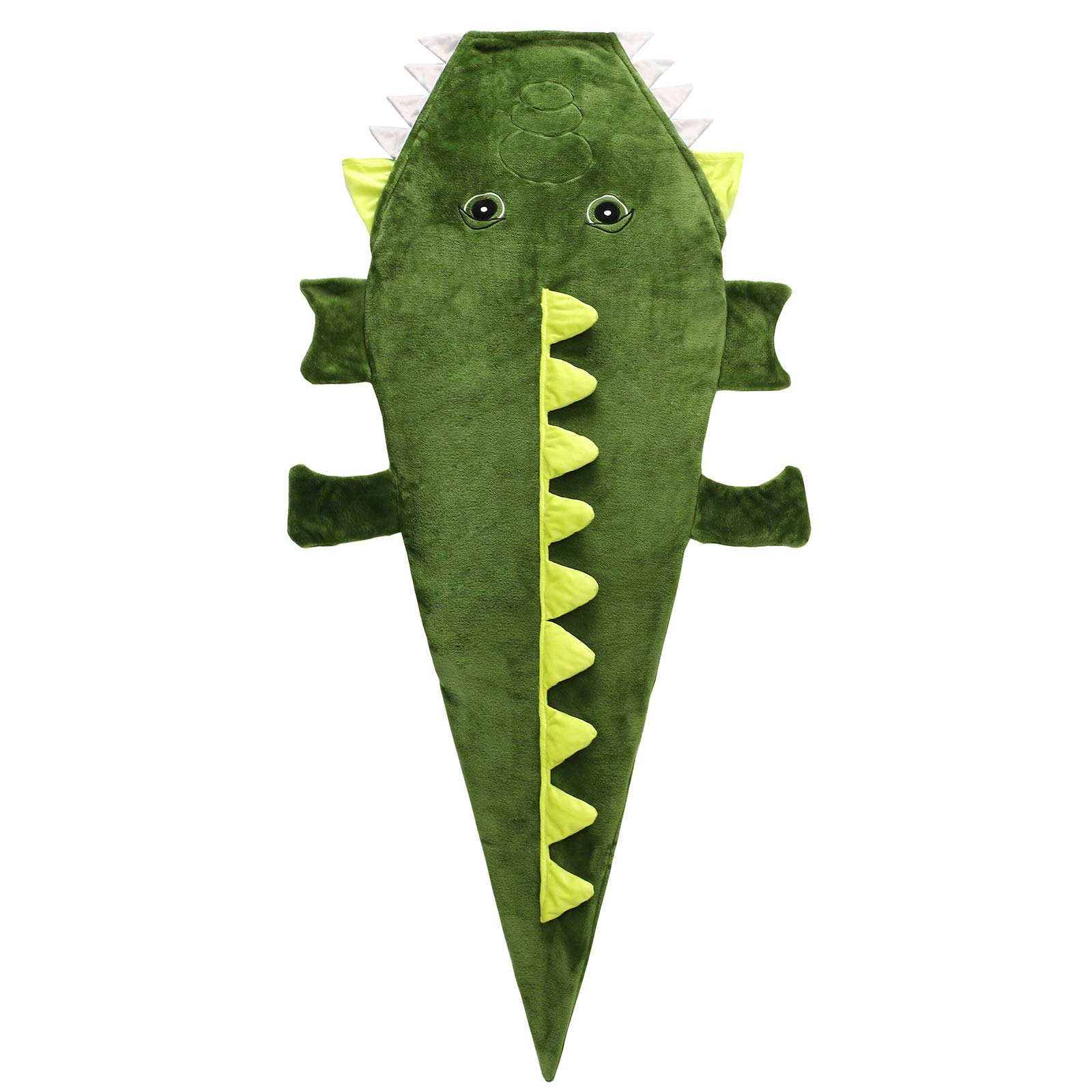Crocodile Animal Tail Blanket, Soft Flannel Fleece Snuggle Blanket Sleeping Bag for Kids Teen Boys Girls