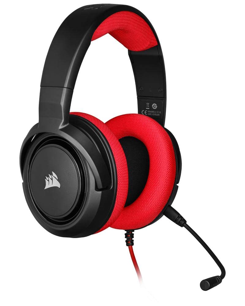 Corsair HS35 - Stereo Gaming Headset - Discord Certified - Memory Foam Earcups - Works with PC, Xbox Series X, Xbox Series S, Xbox One, PS5, PS4, Nintendo Switch and Mobile – Red