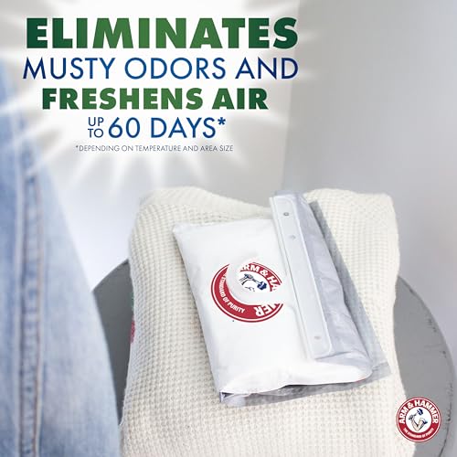 Arm & Hammer Essentials Hanging Moisture Absorber and Odor Eliminator, 17.5 oz., 3 Pack, Linen Fresh, Moisture Absorbers for Closets, Laundry Rooms and Bedrooms, Long-Lasting Freshness