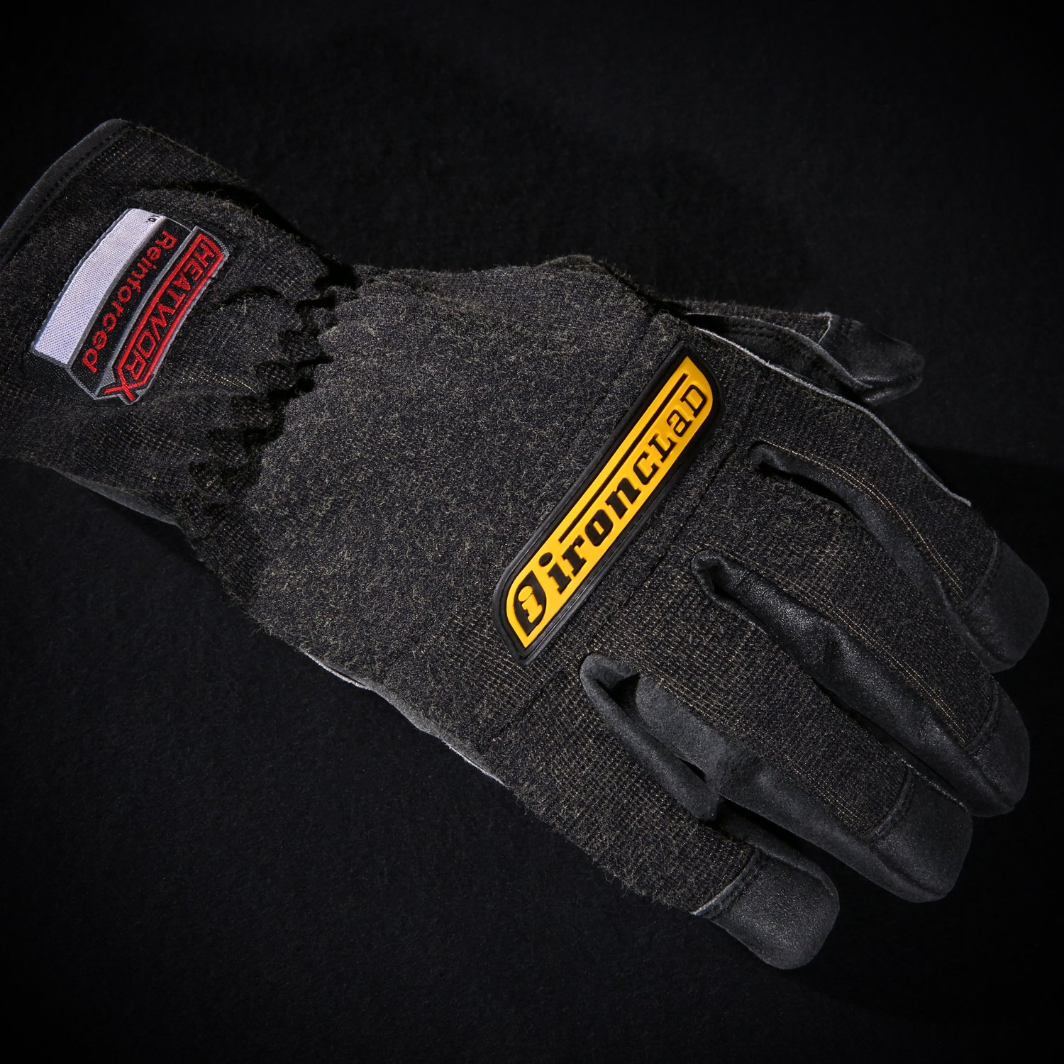 Ironclad HEATWORX REINFORCED; Heat and Cut Resistant Gloves, Palm Heat Protection Rated up to 450°F, (1 Pair), Black