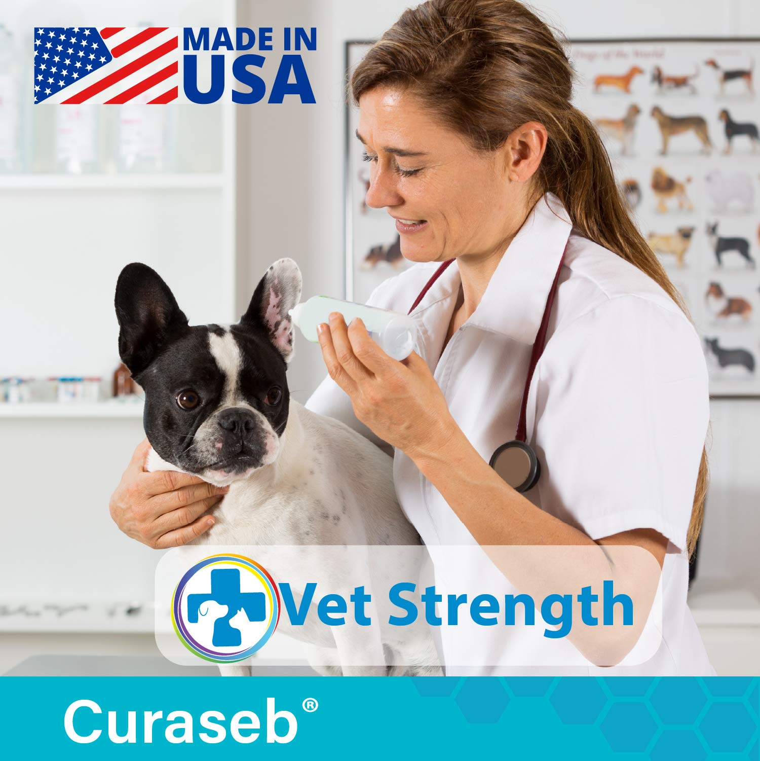 Curaseb Dog Ear Infection Treatment Solution β Soothes Itchy & Inflamed Ears β Cleans Debris and Buildup - 8oz