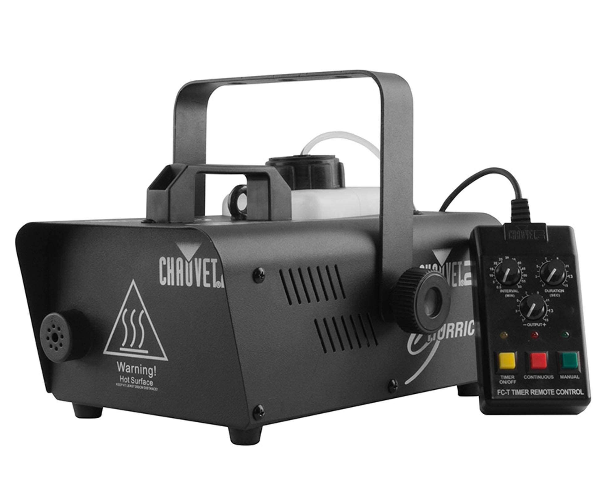 CHAUVET Hurricane H1200 Fog/Smoke Machine + FC-W Wireless Remote + FJU Fog Fluid