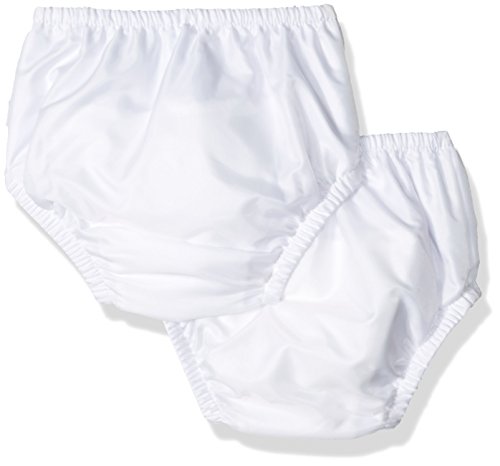 i Play. by green sprouts Unisex-Baby Reusable Swim Diaper (2pk) | No Other Diaper Necessary, UPF 50+ Protection,White/Pull On, 12 Months