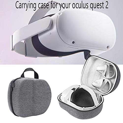 Aicheng Hard Case for Oculus Quest & Quest 2, or Quest VR Gaming Headset Elite Strap and Controllers Accessories Carrying Bag, Travel Case Protective Cover Storage Bag