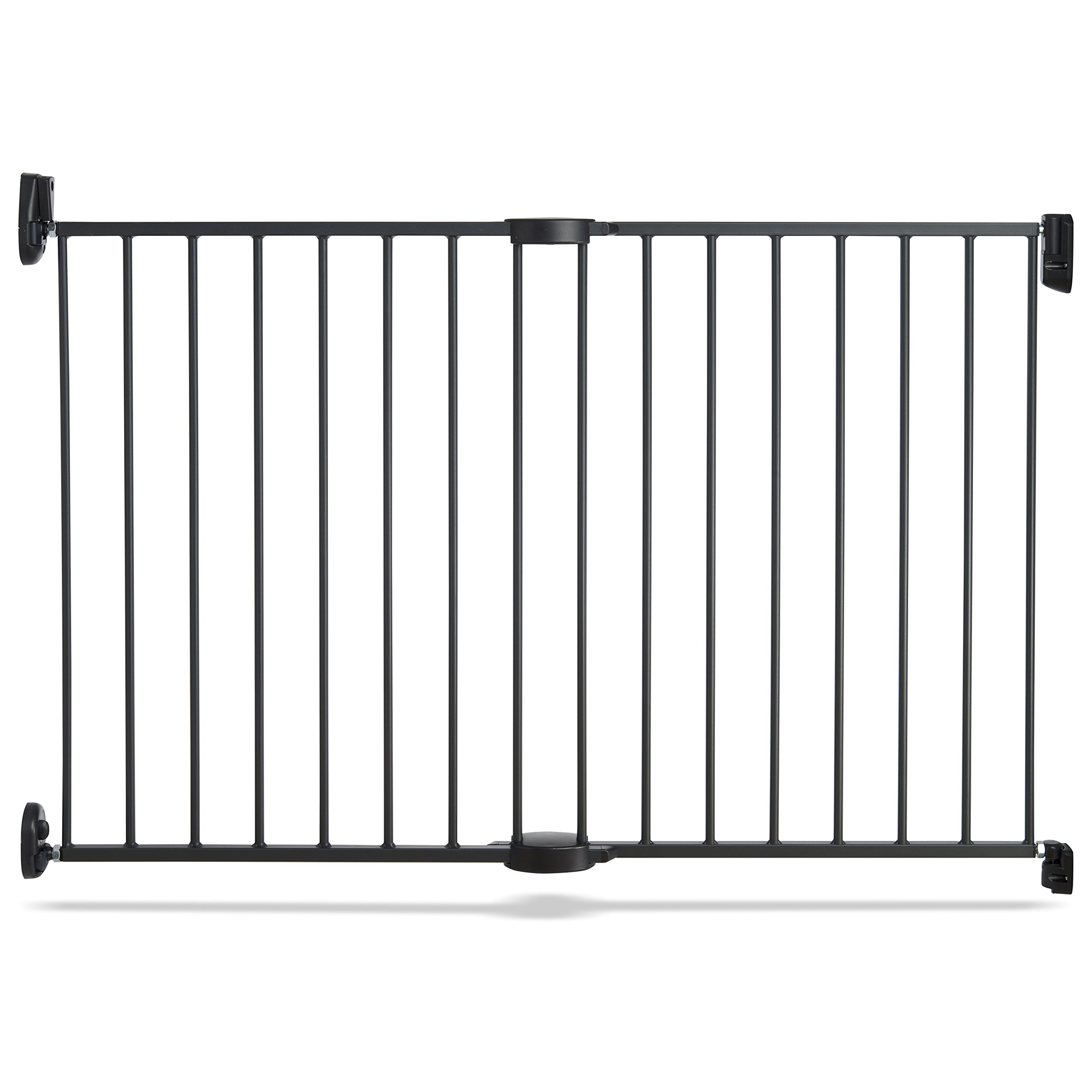Munchkin® Push to Close™ Baby Gate, Hardware Mounted Safety Gate for Stairs, Hallways and Doors, Extends 28.5" to 45" Wide, Metal, Dark Grey