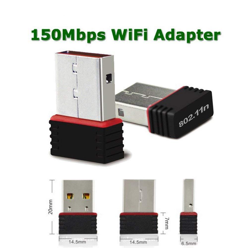 Zibo Mini USB Wifi Wireless Adapter, 150Mbps, Supports Windows XP, Vista, 7, 8 and Linux