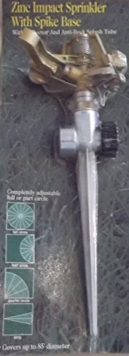Zinc Impact Sprinkler with Spike Base Deflector Anti Splash Tube