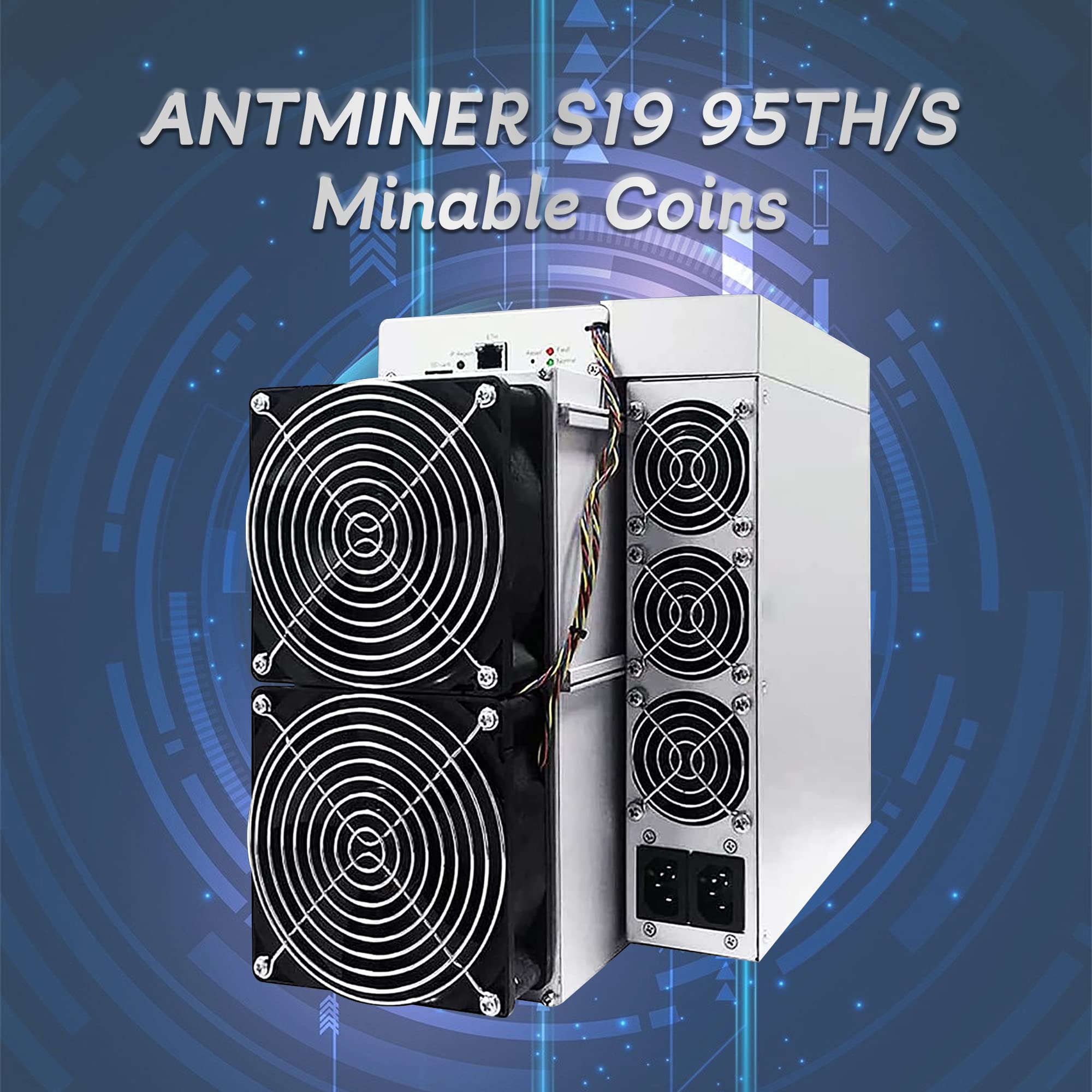 Antminer S19 95TH/S Bitcoin Miner BTC Miner Include Mining Power Supply PSU, Professional Antminer Bitcoin Mining Machine New