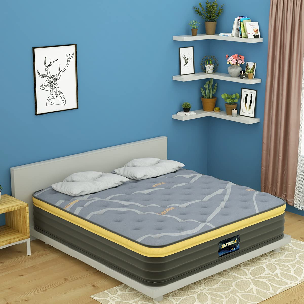 Elfreda Twin Mattress, 12 inch Pillow Top Hybrid Mattress, Memory Foam and Pocket Spring Firm Mattress, Supportive & Pressure Relief Mattress in a Bag