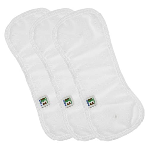 Best Bottom Microfiber Doubler | Lightweight Absorbent 2 Layer Backup with Snaps for Cloth Diaper Inserts | Machine Washable Cloth Diapers for Babies from Birth - 45 Lbs. (3 Pack, Medium)