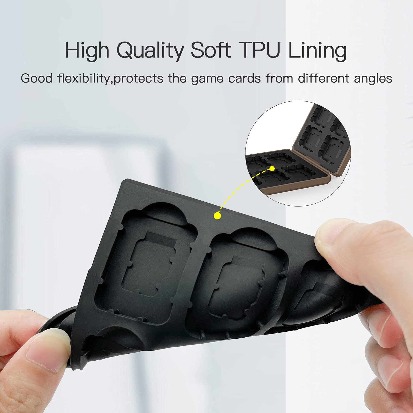 UFOPETIE Game Case Storage for Switch Game Cards Zleda Games Cube up to 12 Games,Foldable Nintendo Switch Game Card Case Cube Nintendo Switch Game Storage,for Zleda Switch Accessories-Eye