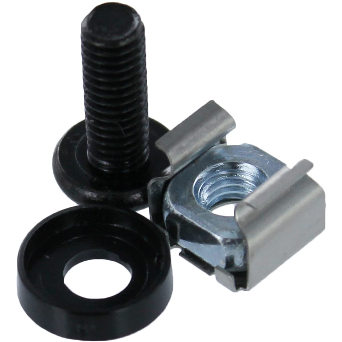 NavePoint M6 Cage Nuts and Screws for Server Shelves Cabinets - 1000 Pk Rack Mount
