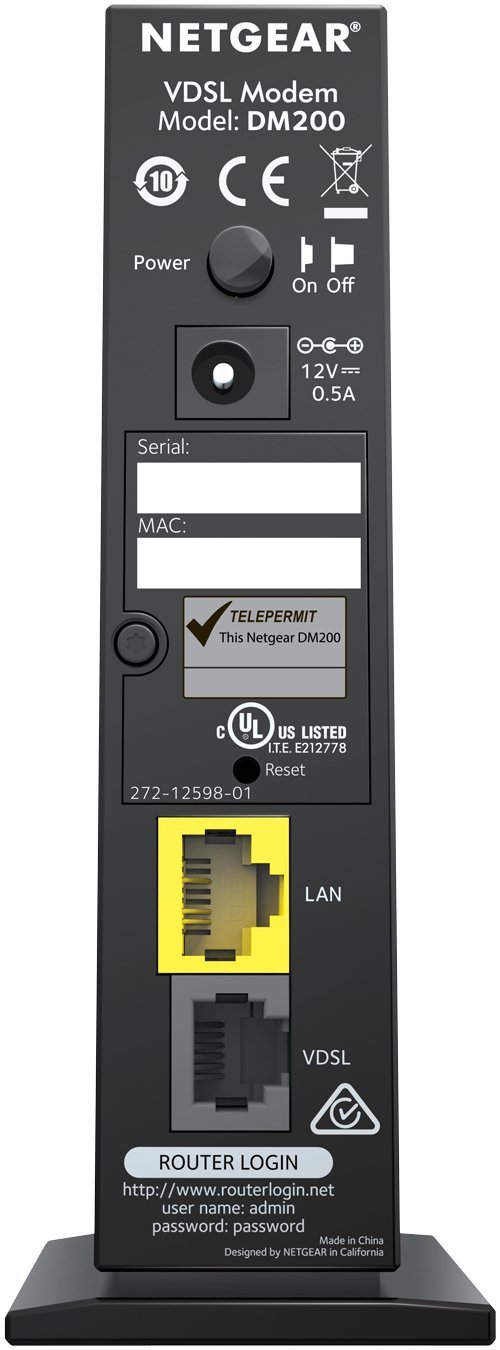 NETGEAR High-Speed Broadband DSL Modem (DM200-100NAS). Compatible with CenturyLink, Verizon, and Frontier)