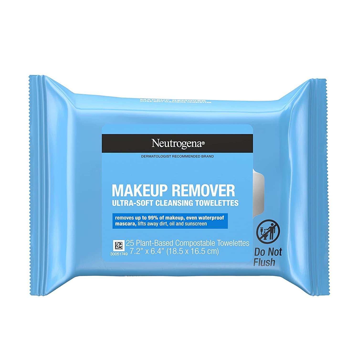 Neutrogena Makeup Remover Cleansing Towelettes, Daily Face Wipes to Remove Dirt, Oil, Makeup & Waterproof Mascara, 25 ct. (Pack of 2)