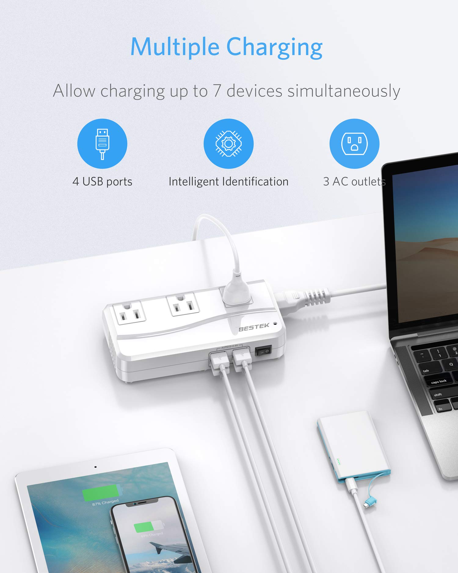 BESTEK Universal Travel Adapter 220V to 110V