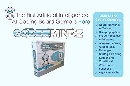 CoderMindz Game for AI Learners! NBC Featured: First Ever Board Game for Boys and Girls Age 6+. Teaches Artificial Intelligence and Computer Programming Through Fun Robot and Neural Adventure!