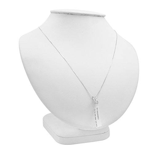 Amanda Rose Collection IGI Certified 1/2ct Diamond Solitaire Pendant Necklace in 14K White Gold on an 18 inch White Gold Box Chain
