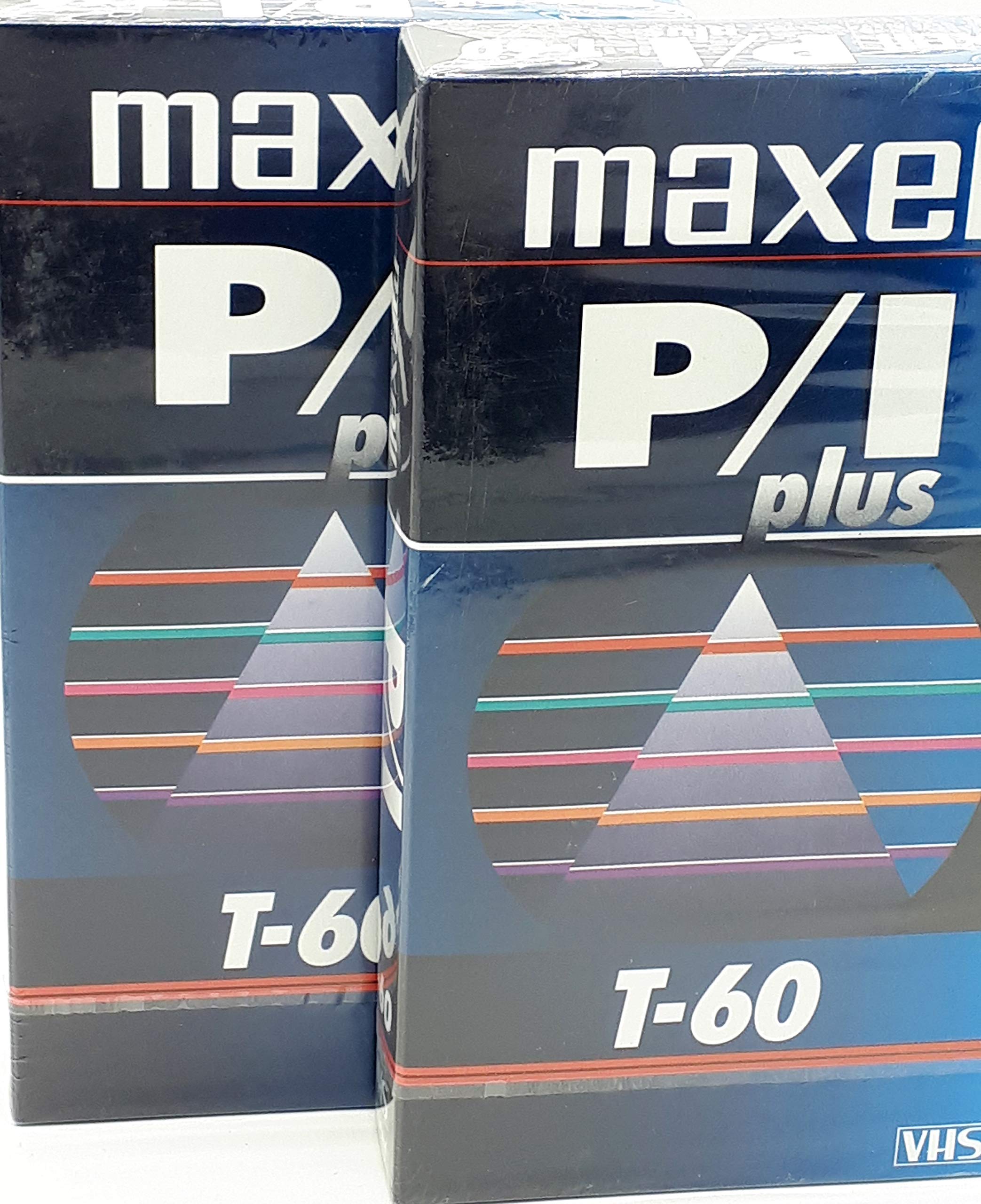 New Set of 2 Maxell P/I Plus t-60 VHS Tapes