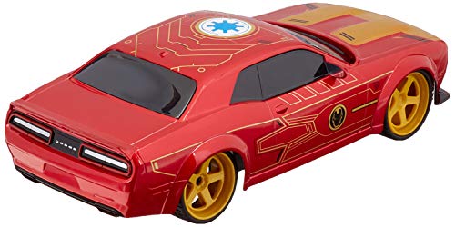 Jada Toys Marvel 1:16 Iron Man 2019 Dodge Challenger SRT Hellcat RC Remote Control Car 2.4GHz, Toys for Kids and Adults, Red