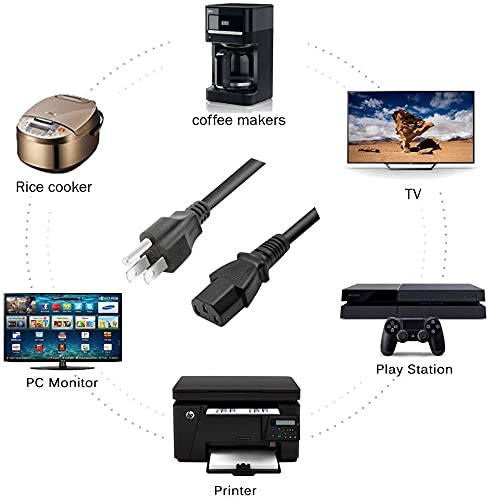 BestCH AC in Power Cord Cable Outlet Socket Plug Lead for Wasabi Mango UHD490 Real 4K HDMI 2.0 49 LG AH-IPS UHD DP Perfect Pixel Monitor UHD550 Real 4K HDMI 2.0 55 LG AH-IPS DP 1.2 UHD