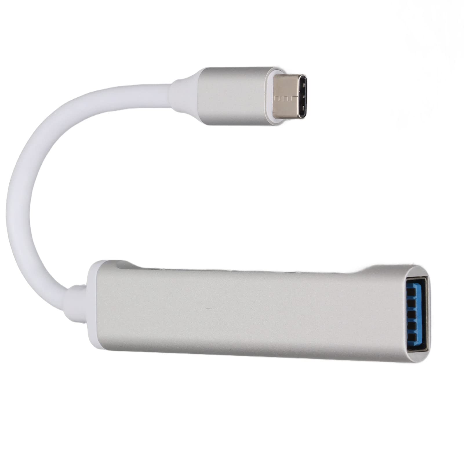 ASHATA USB C Hub, 4 in 1USB C to USB with 1 USB3.0 3 USB2.0 Ports, Mini Portable USB C Hub Adapter, for Laptop, Mouse, Keyboard, Hard Disk, Mobile Phone, Tablet(Silver)