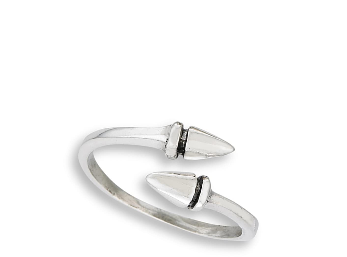 Arrow Head Modern Spike Spoon Wrap Ring New .925 Sterling Silver Band Size 9