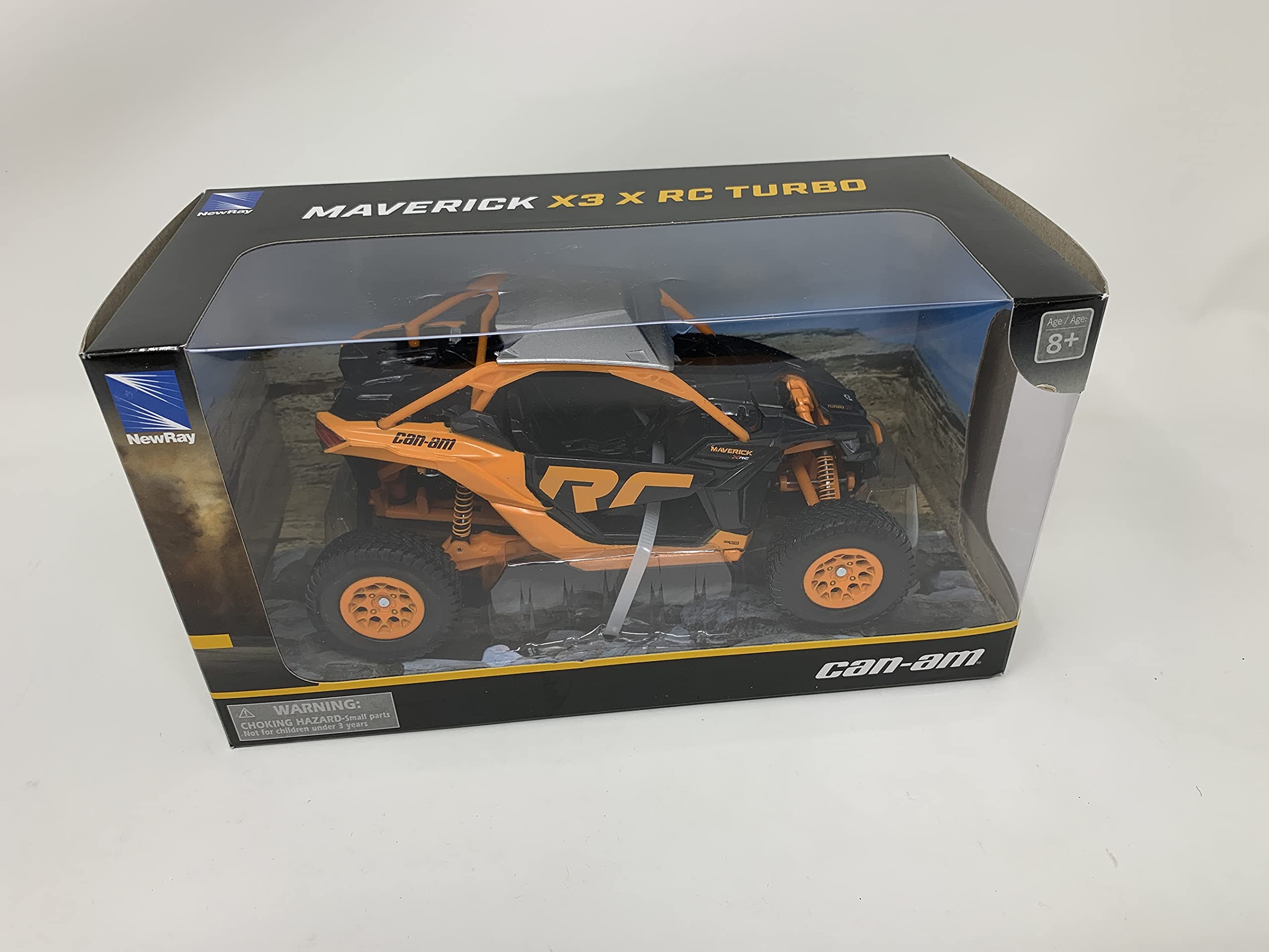 New Ray Can-Am Maverick X3 XRC Turbo ATV Orange and Black 1/18 Diecast Model