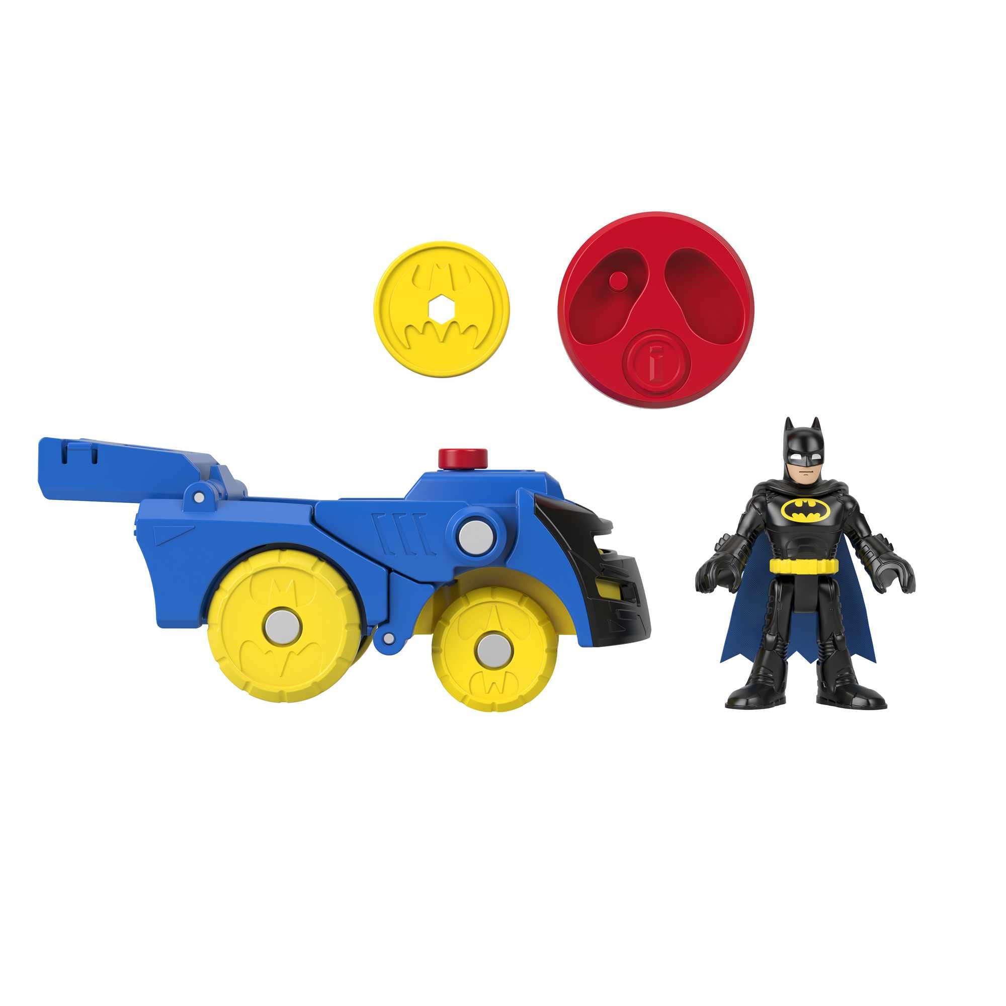 Fisher-Price Imaginext DC Super Friends Batman Toy Head Shifters Batmobile & Figure Set for Preschool Pretend Play Kids Ages 3+ Years