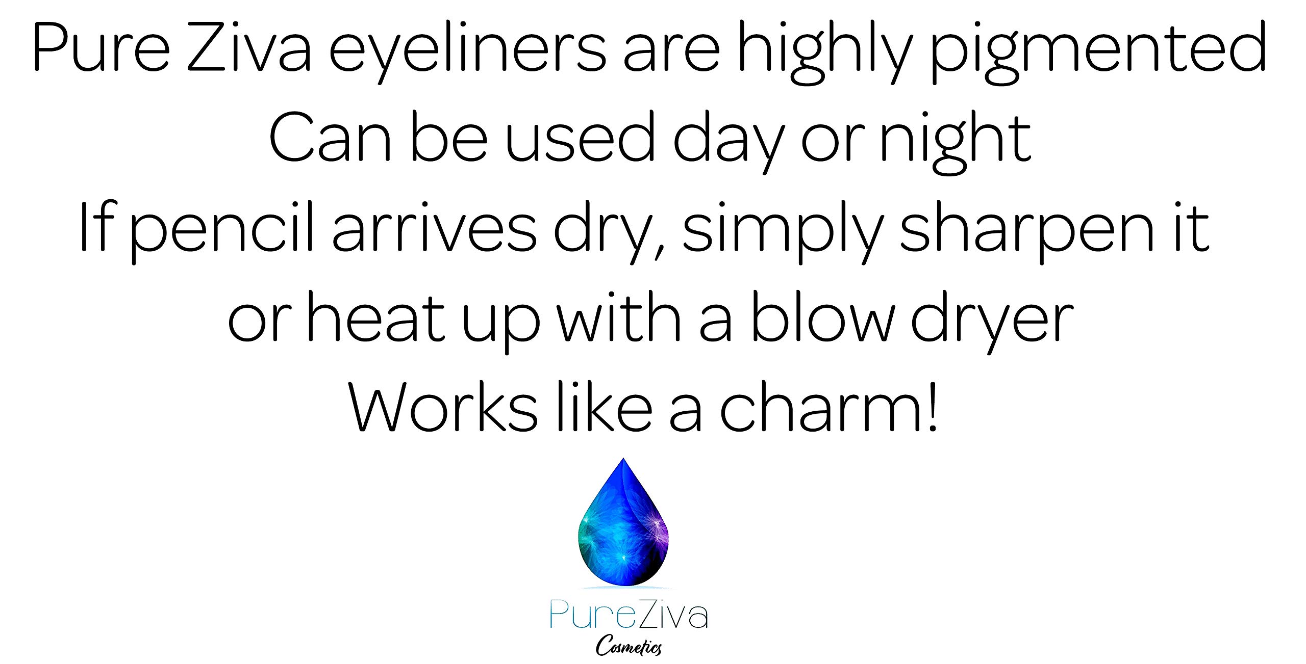 Pure Ziva Navy Sailor Blue Wood Eyeliner Pencil, HD Professional Eye Liner Smudge Proof Deep Pigment Long Lasting, Natural, No Animal Testing & Cruelty Free