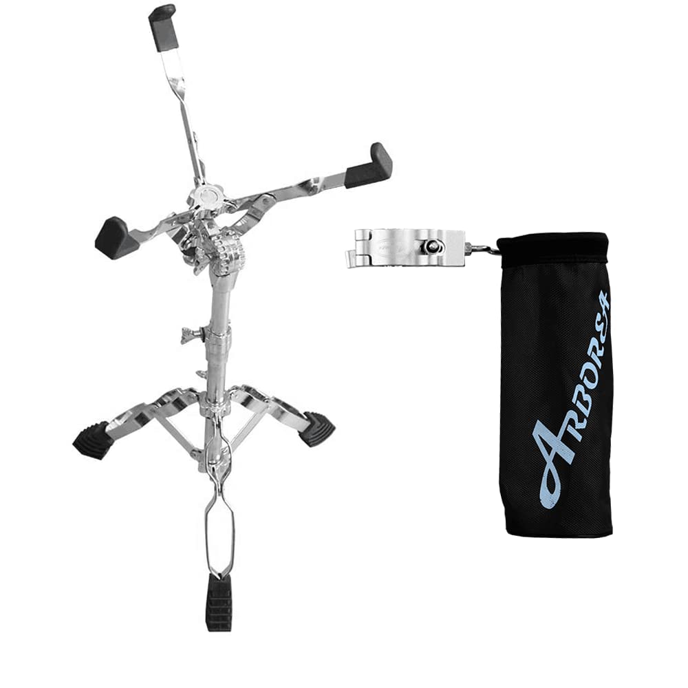 Arborea Snare Drum Stand For 10''-14'' Snare Drum Free Plus Drumstick Holder Height Range 16.2-27.8 Inches Snare Drum Beginners