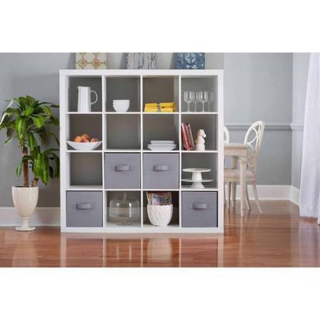Better Homes and Gardens Versatile Multiple Storage 16-Cube Organizer in White Finish