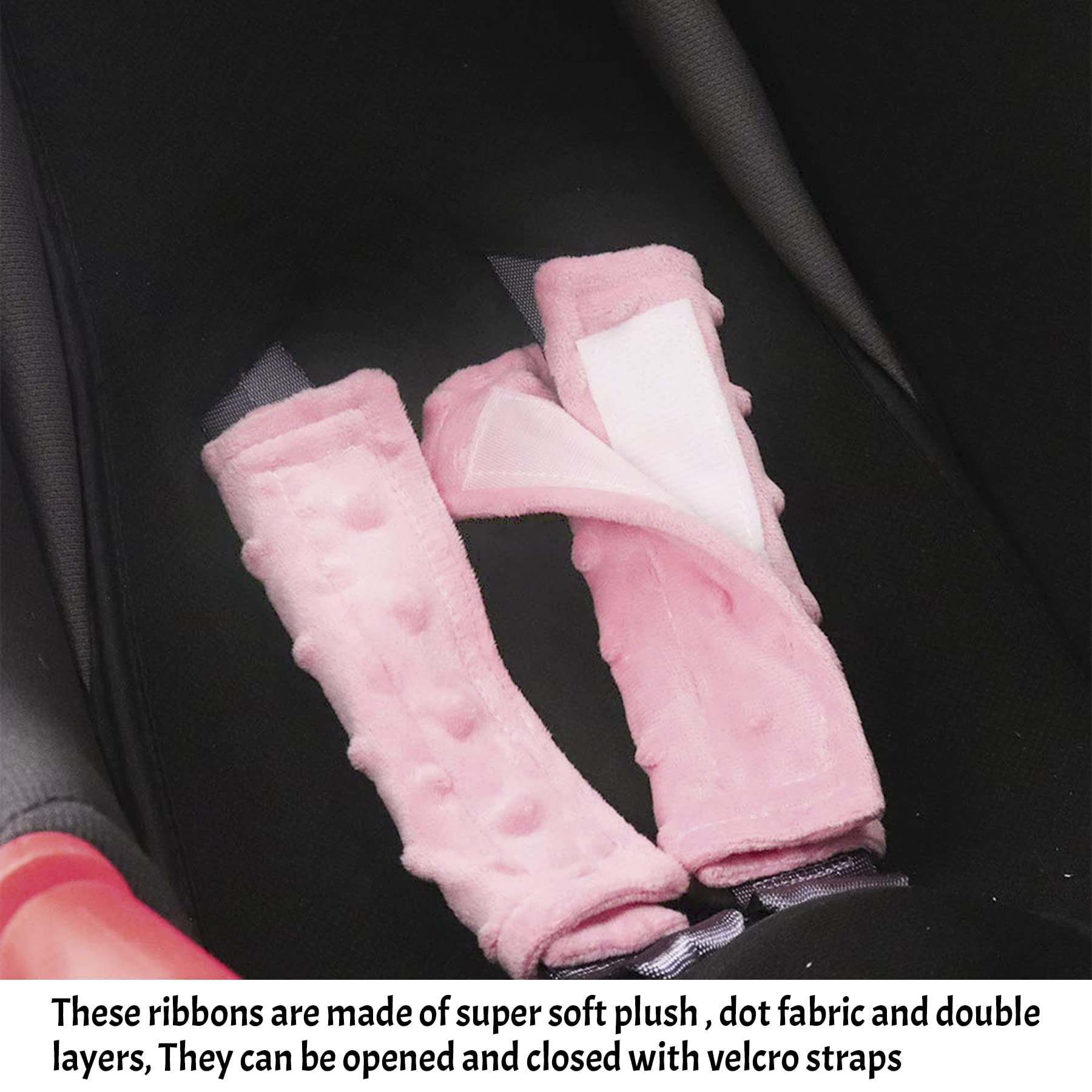 Baby Stroller Head Neck Support Pillow Infant Car Seat Neck Headrest with Seat Belt Strap Covers Newborn Lounger Pillow Babies Bed Mattress Rocker Head Protection for 0-12 Months