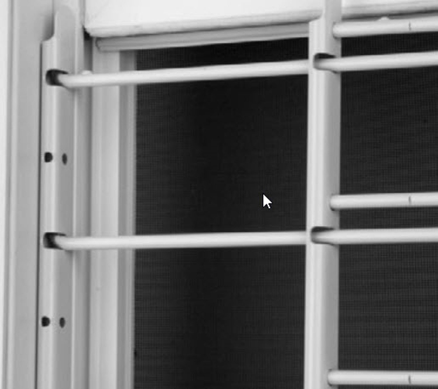 John Sterling 4Bar Basic Fixed Window Guard,14x14-24 Inches White