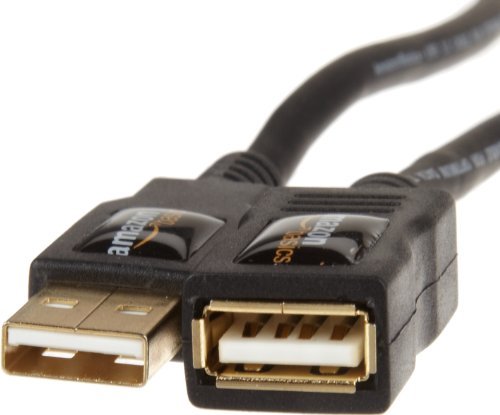 Amazon Basics 10-Pack USB-A 2.0 Extension Cable, Male to Female, 480Mbps Transfer Speed, 6.5 Foot, Black