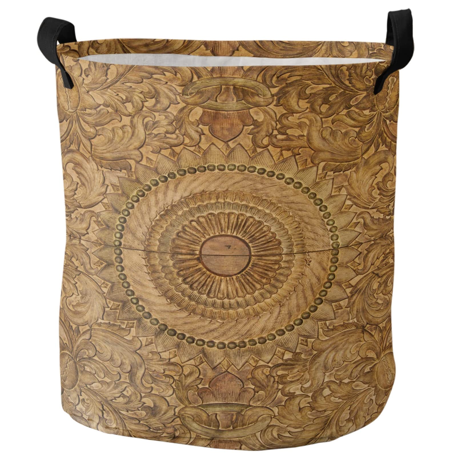 EYHLKM Brown Laundry Basket Toy Storage Basket Foldable Hamper Laundry Baskets for Organizing (Color : A, Size : 42x44cm)