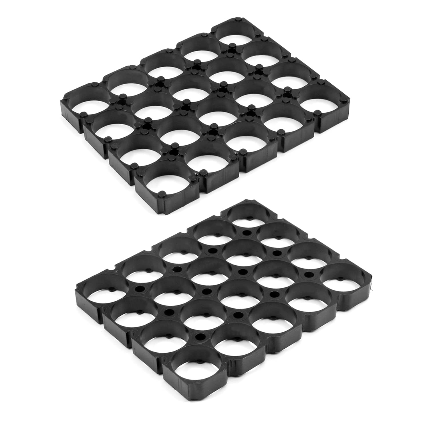 Bettomshin 10Pcs 4x5 Cell Spacer 18650 Lithium Battery Plastic Holder Bracket for DIY Battery Pack 18.5mm Hole Dia