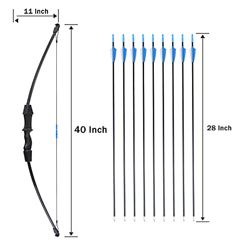 Archery Bow and Arrow Set Recurve Bow Suitable for Beginners Outdoor Sports Game Hunting Gift for Teenagers