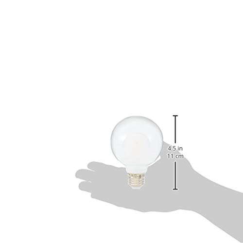 Amazon Basics 60W Equivalent, Frosted, Soft White, Dimmable, 4.5 W, G25 LED Light Bulb , 3-Pack