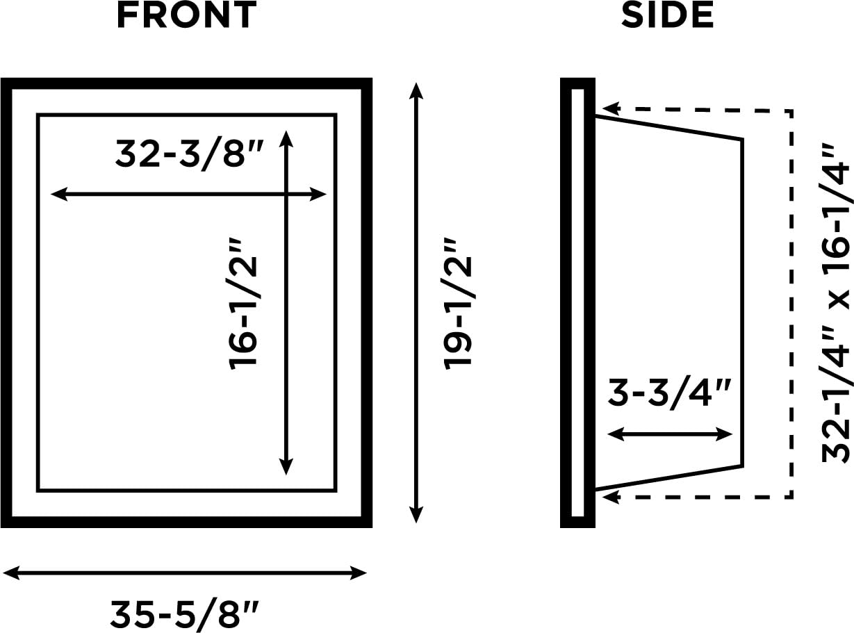 EZ-NICHES - USA - Ready for Tile Niche Preformed Bathroom Recess It Shower Shampoo Shelf (16" X 32")