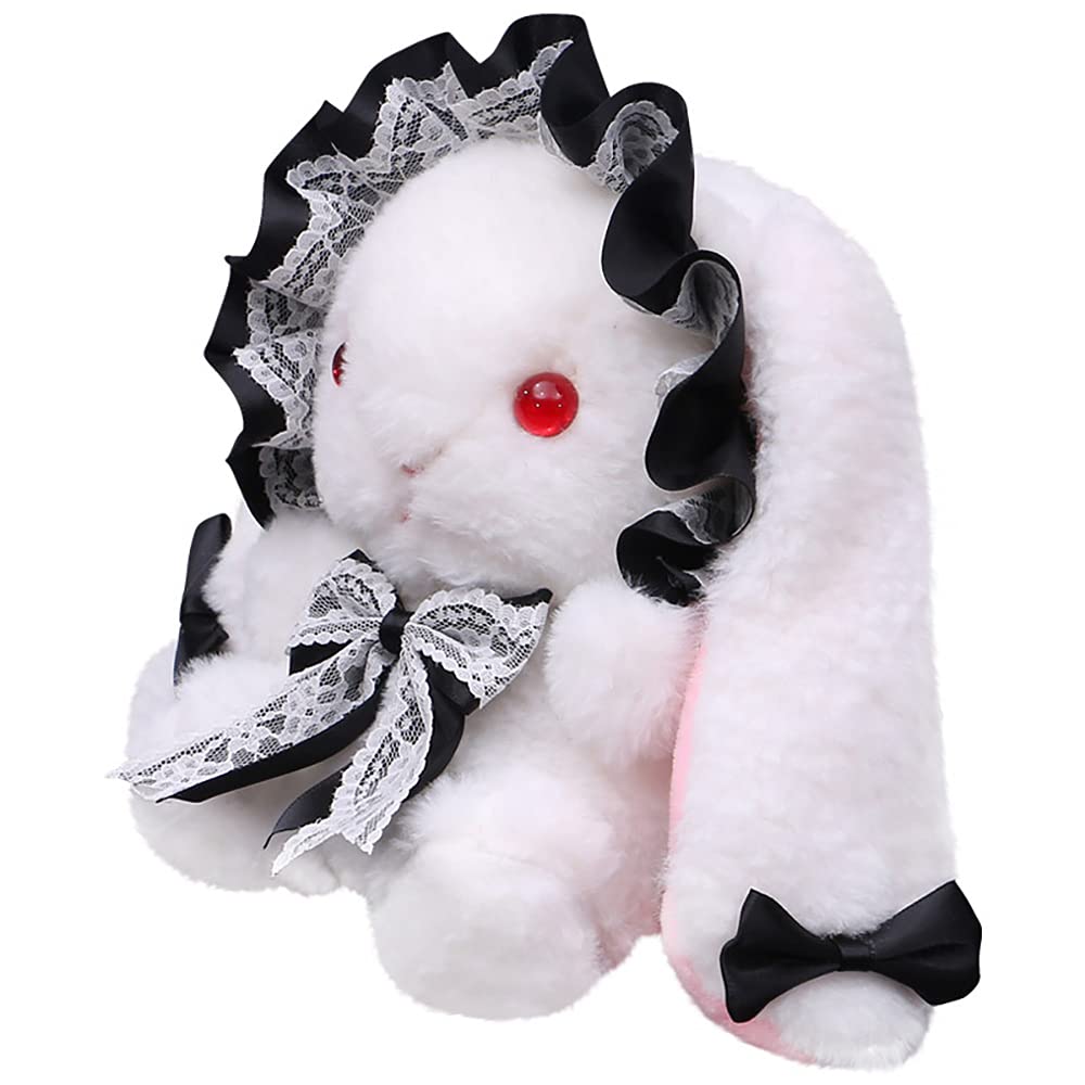 SUVCOTIN Women Plush Bunny One Shoulder Crossbody Bag Lolita Rabbit Bag for Kids Gift, Black