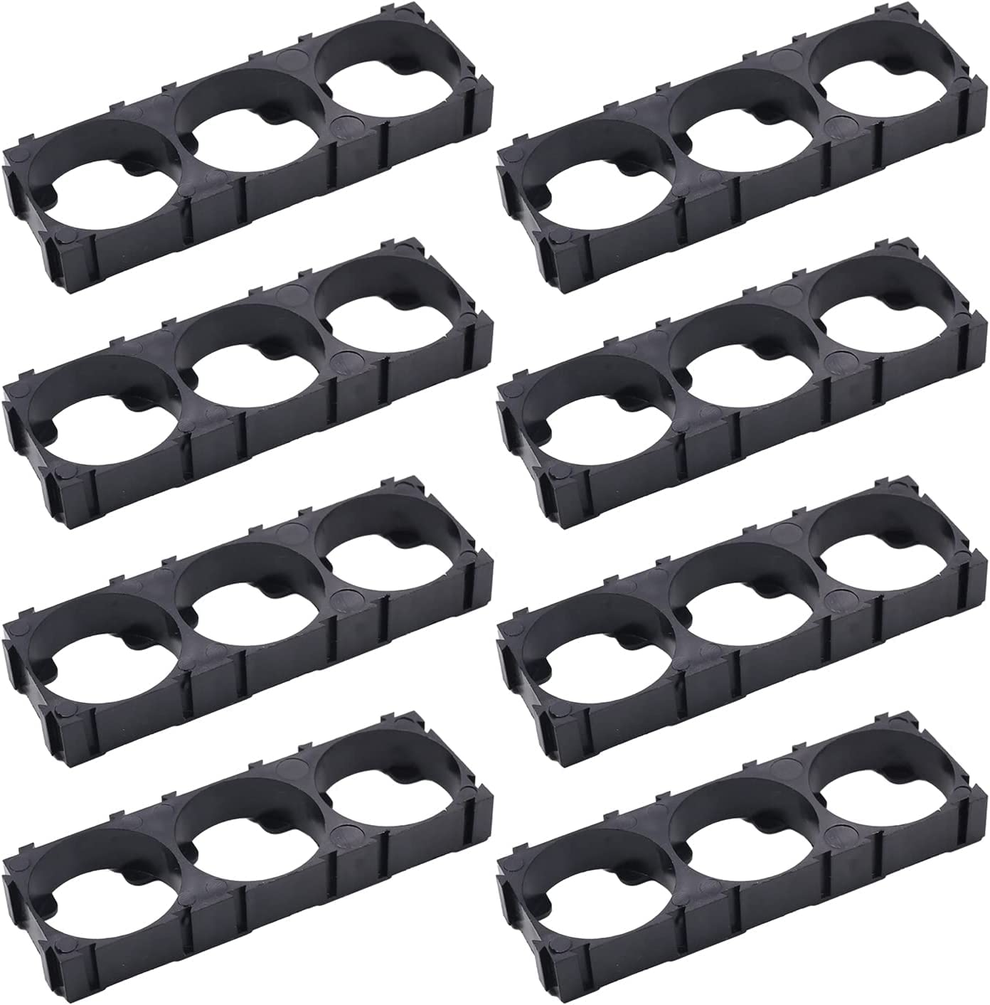 Bettomshin 50Pcs 21700 Lithium Battery Holder, Lithium Cell Spacer Triple Battery Holder Bracket Battery Pack Bracket for DIY Fixed Battery 21.7mm Hole Dia