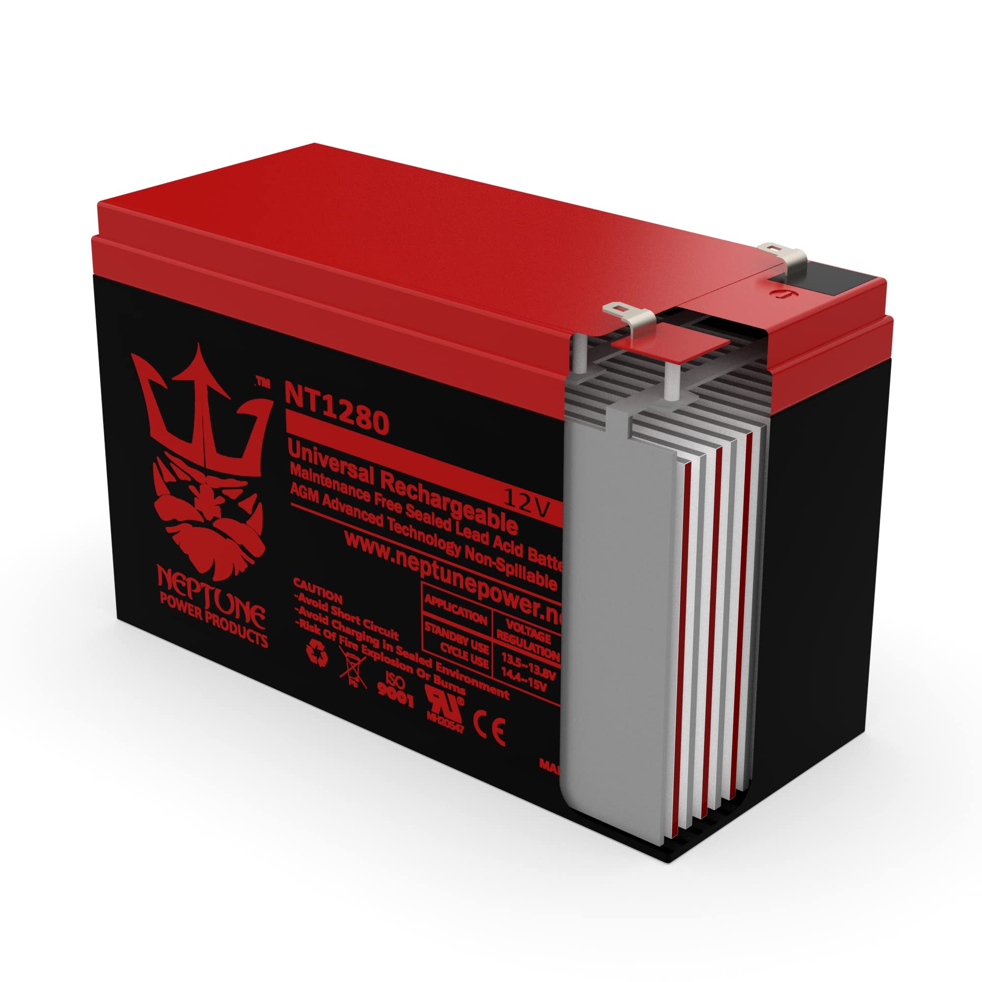 NT1280-12V 8AH Replacement for GT12080-HG FiOS Systems Battery-Neptune Power Products