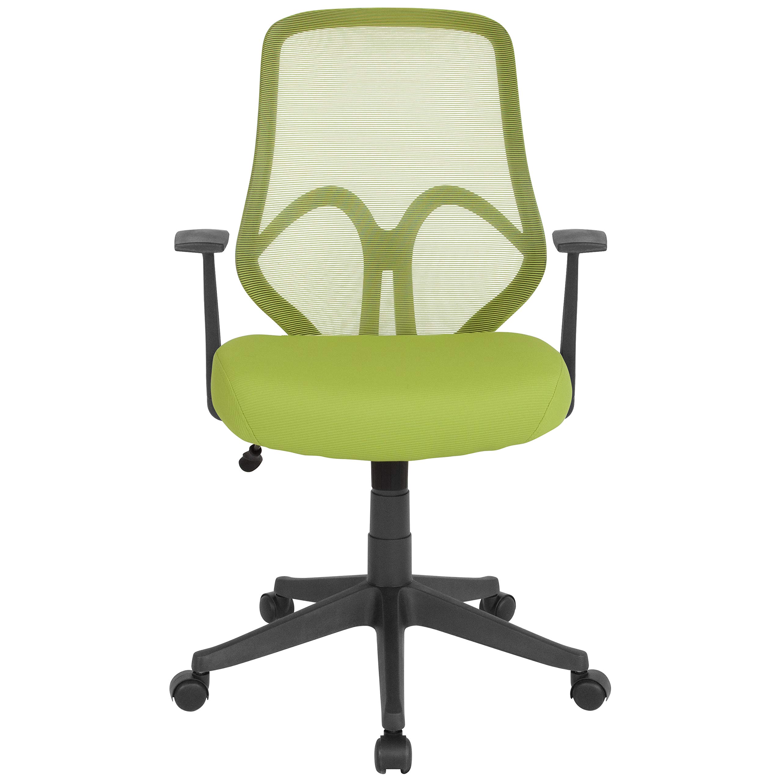 Flash Furniture Salerno Series High Back Green Mesh Office Chair with Arms