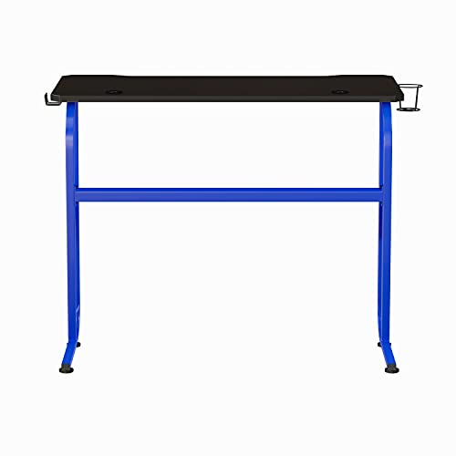 Flash Furniture Fisher Gaming Desk - Blue Ergonomic Computer Desk - 51.5" Gamers Table with Cup Holder and Headphone Hook
